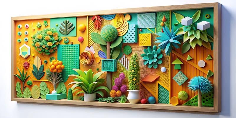 Dynamic 3D Office Bulletin Board a Colorful Engaging Visual for Modern ...
