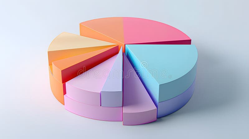Dynamic 3D Pie Chart Illustrating Company Income Sources AI Image Stock ...