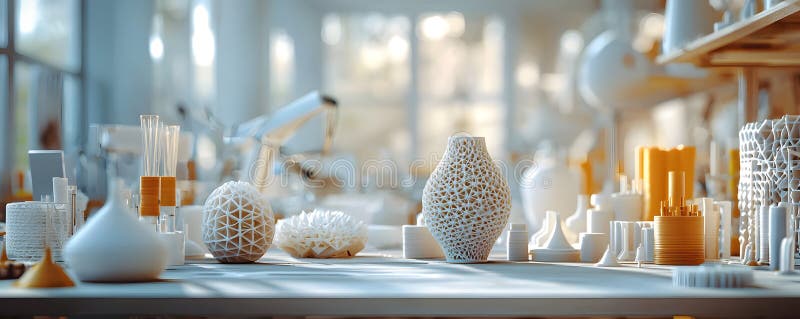 A Dynamic 3D Printing Workshop Showcasing a Variety of Innovative Stock ...