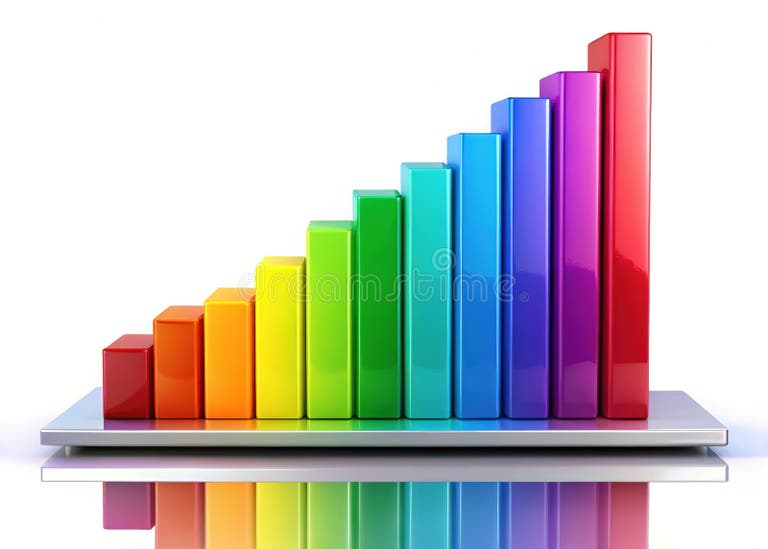 Dynamic 3D Rainbow Bar Graph Interactive Data Visualization for ...