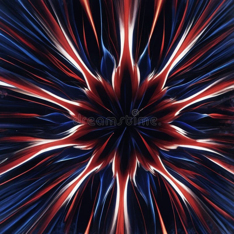 Dynamic 3D Render of Exploding Firework with Red, White, and Blue ...