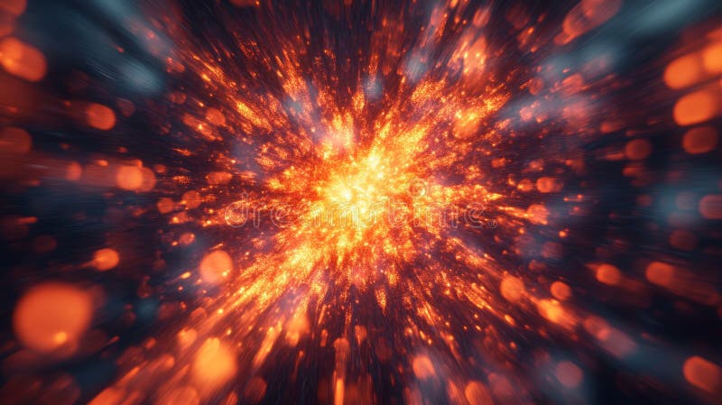 Dynamic 3D Render Exploding Sparks of Fiery Light in a Mesmerizing ...