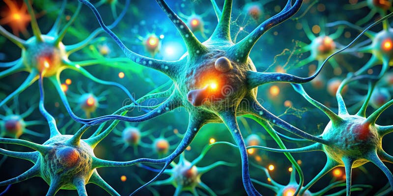 Dynamic 3D Render of Interconnected Neuron Cells a Visual Exploration ...