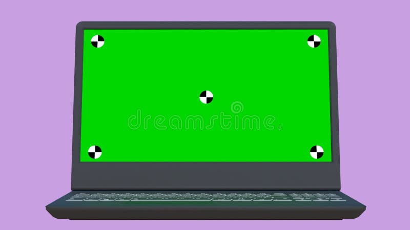 Dynamic 3D Render Laptop: Vibrant Green Screen Video for Creative ...