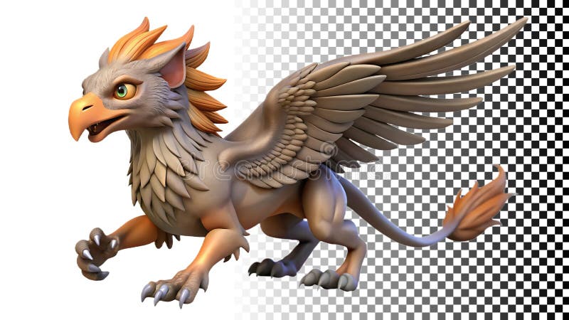 Majestic Fantasy Creature Griffon Mythological Beast Flight Png ...