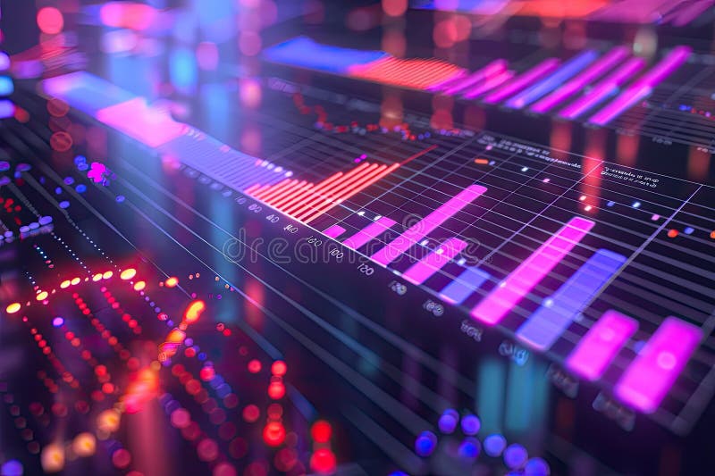 Dynamic 3D Rendered Financial Report Visualization with Vibrant Colors ...