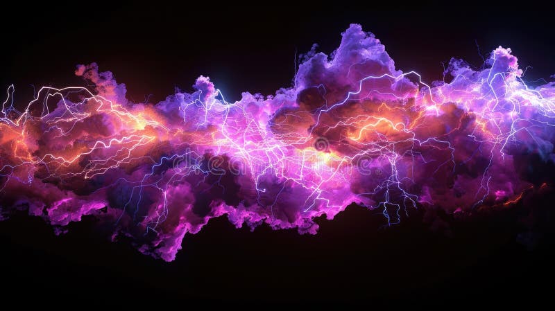 Dynamic 3D Rendering of a Colorful Lightning Strike, Electrifying the ...