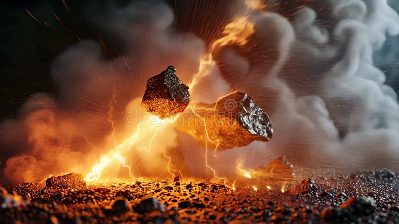 Dynamic 3D Rendering of a Colorful Lightning Strike, Electrifying the ...