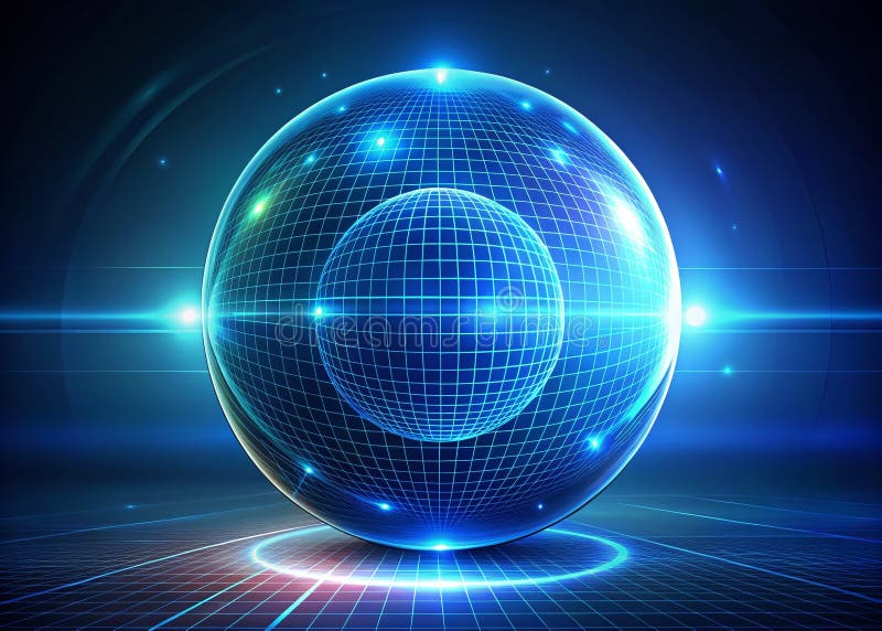 Dynamic 3D Sphere Grid Interface with Precision 3Degree Indicator ...