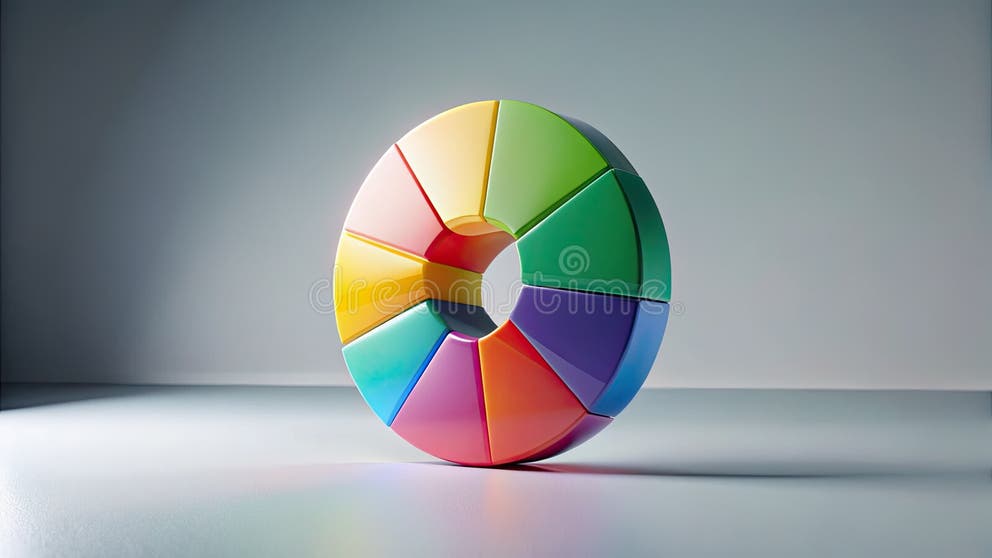 Dynamic 3D Spinning Pie Chart a Minimalist Data Visualization for ...