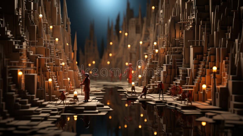 Dynamic 3D Stick Figures in Action Stock Illustration - Illustration of ...