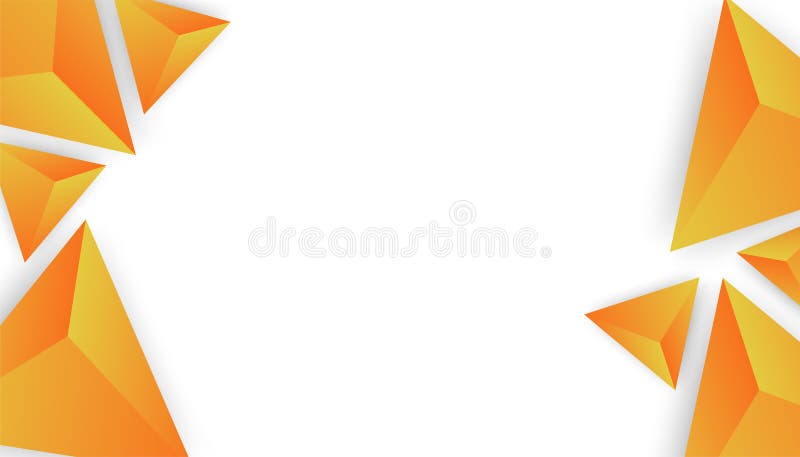 Dynamic 3d Triangle Orange Background Gradient, Abstract Creative ...