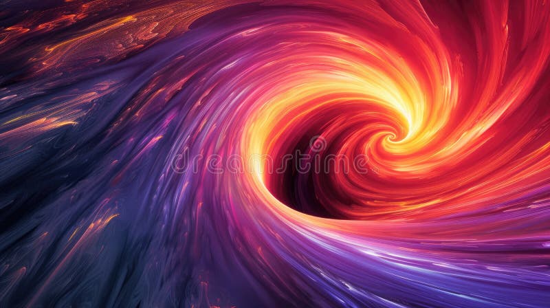 Dynamic 3D Vortex Mesmerizes with Vibrant Shapes Converging, Embodying ...