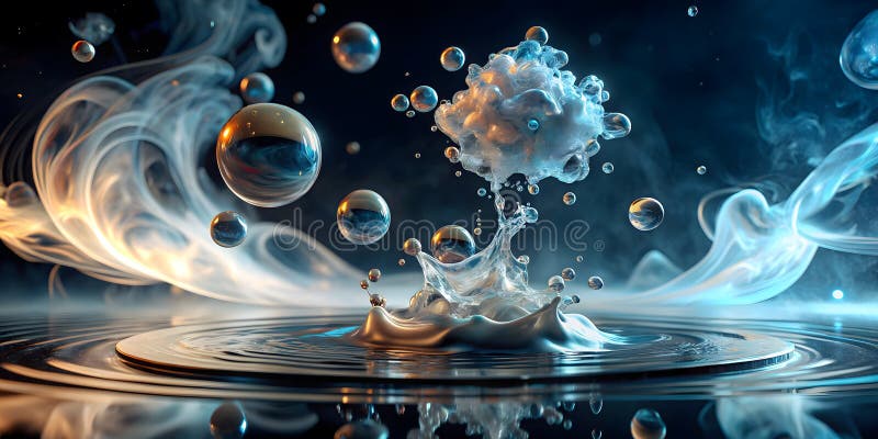 Dynamic 3D Water Splash Simulation a Mesmerizing Visual of Fluid ...