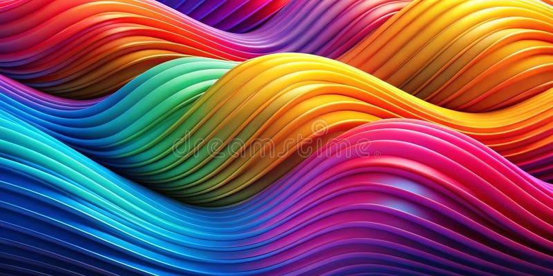 Abstract Colorful Gradient 3D Wave Background Wallpaper Stock ...