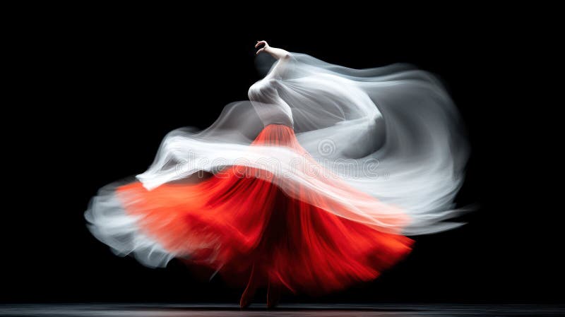 Dynamic Dance: Motion Blur of a Ballerina Stock Illustration ...