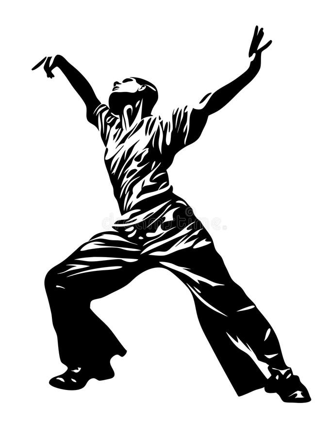 Dynamic Dance Pose Silhouette Vector Art for Movement Expression ...