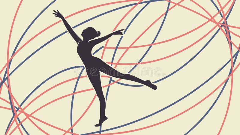 Dynamic Dancer with Abstract Flowing Lines, Vector Design Generative AI ...