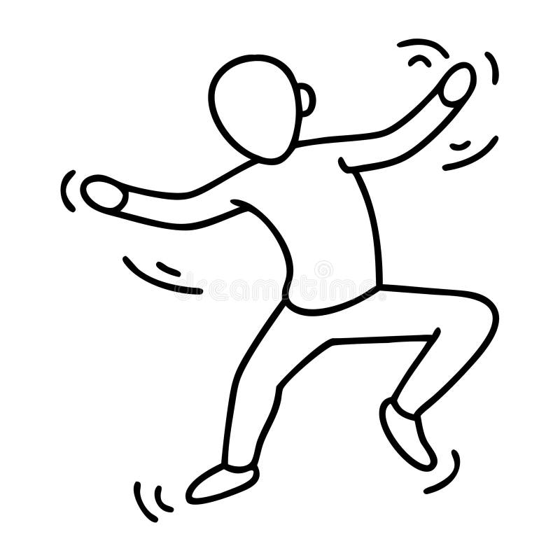 Dynamic Dancing Figure Outline Vector for Artistic Projects and ...
