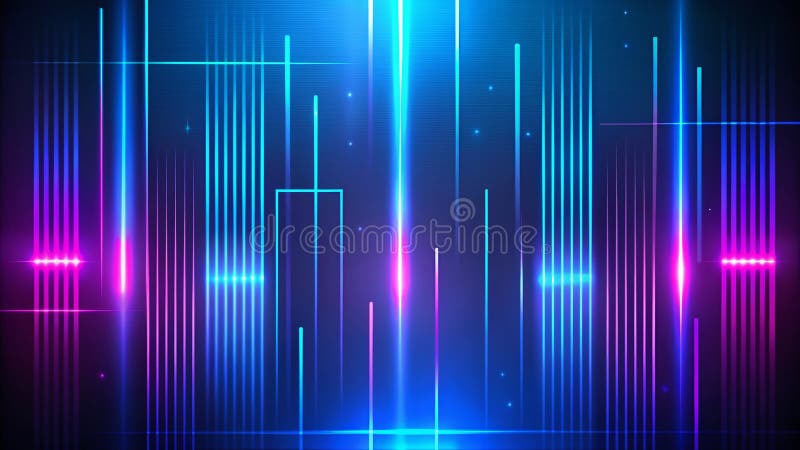 Dynamic Dark Blue Abstract Background with Neon Glow and Intersecting ...