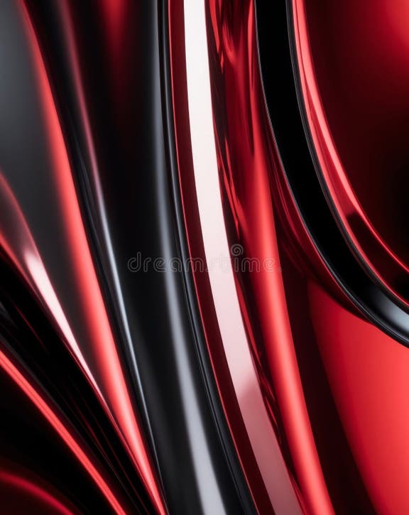 Dynamic Dark Red and Black Metallic Abstract Background with Smooth ...