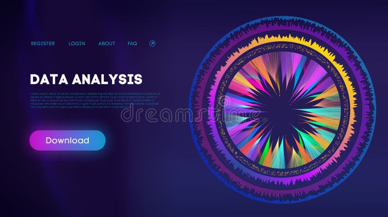 Dynamic Data Analysis Interface with Colorful Graph Stock Vector - Illustration of digital ...