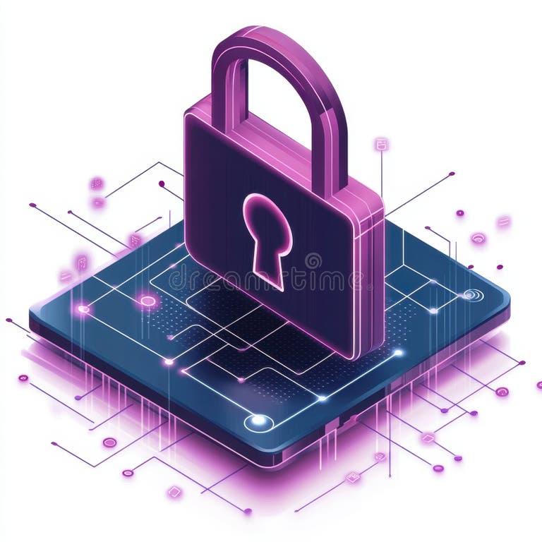 Dynamic Data Breach Prevention: Secure Lock on Computer Representing ...