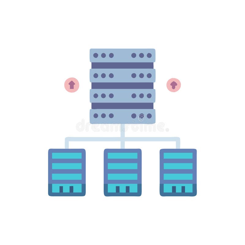 Dynamic Data Center Symbol Illustration Stock Illustration ...