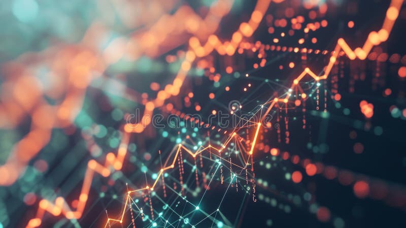 Dynamic Data Chart Showcasing Financial Trends with Orange Highlights ...
