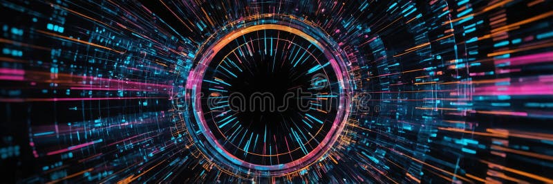 Dynamic Data Connection Speed Visualized Vibrant Abstract Technology