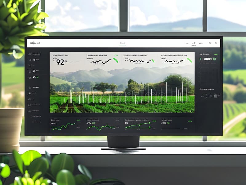 Dynamic Data Driven Farm Management Dashboard with Pastoral Landscape ...