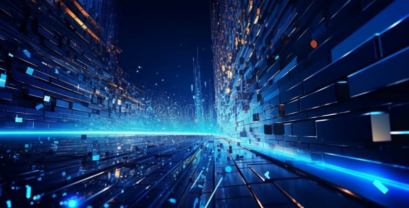 Dynamic Data Flow 3D Stream Art Merges Cyberpunk, Blockchain ... Dynamic Data Flow 3D Stream Art Merges Cyberpunk, Blockchain ...