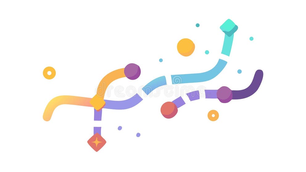 Dynamic Data Flow Lines, Digital Network Connectivity, Vector Design ...