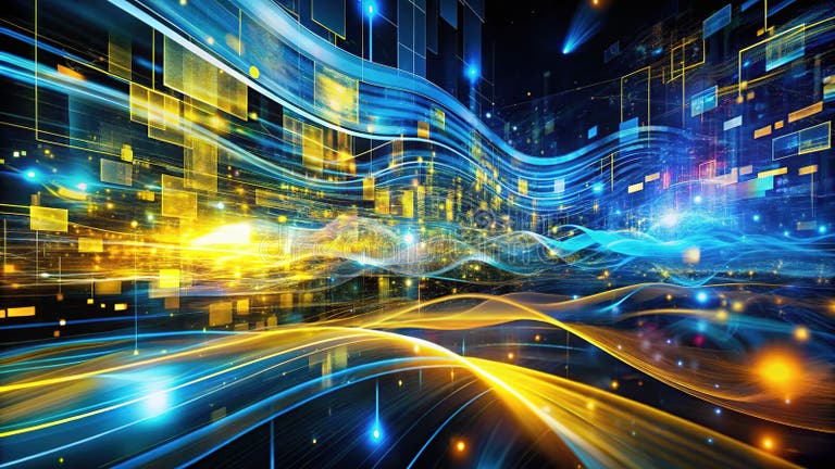 Dynamic Data Flow Visualization Abstract Coding Technology Poster ...