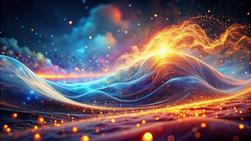 Dynamic Data Flow Visualization A Futuristic 3d Double Exposure Of