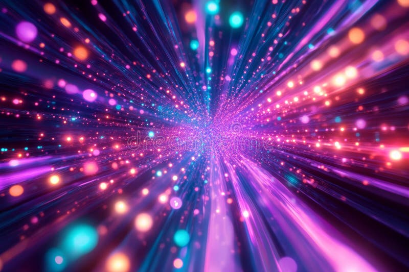 Dynamic Data Illustration with Realistic Light Points in a Vibrant ...