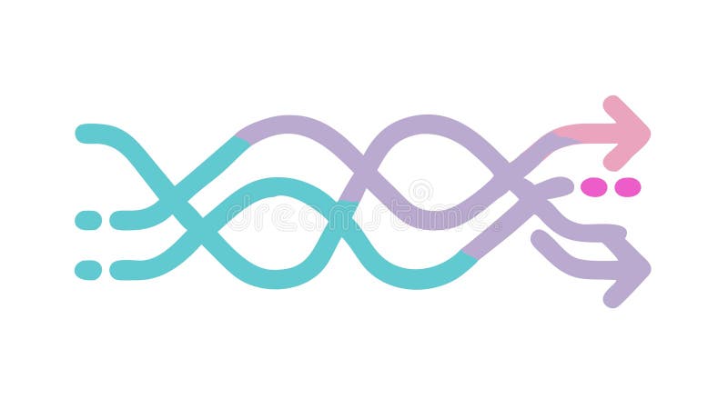 Dynamic Data Stream Vector: Wavy Information Flow, Vector Design Generative AI Stock Vector ...