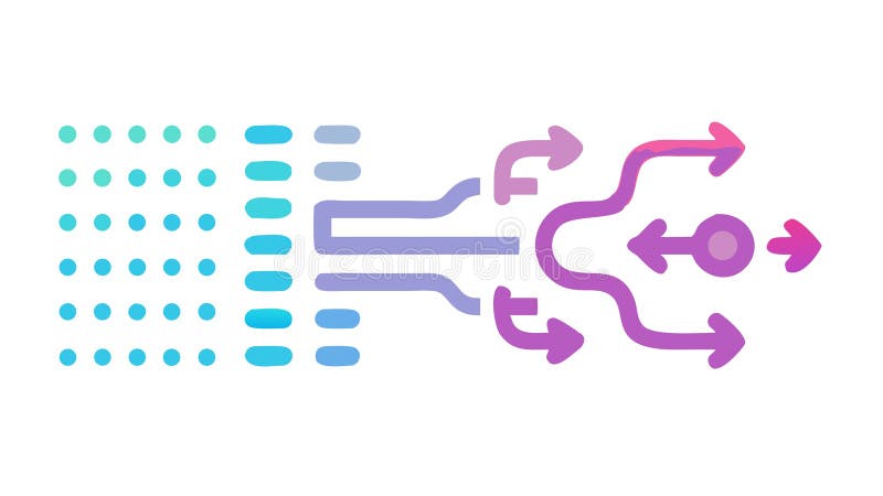 Dynamic Data Streams with Shimmering Digital Information, Vector Design Generative AI Stock ...