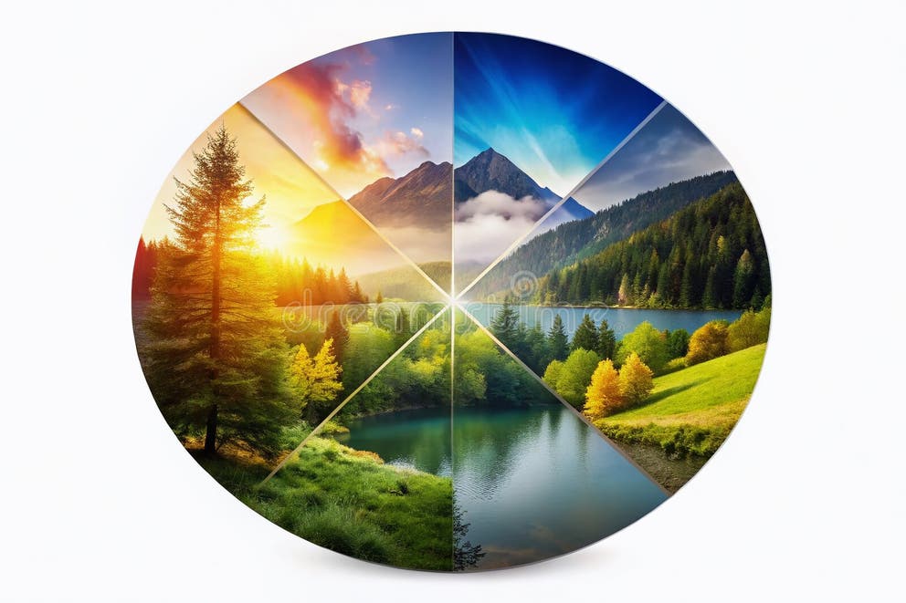 Dynamic Data Visualization a Double Exposure Pie Chart Depicting ...