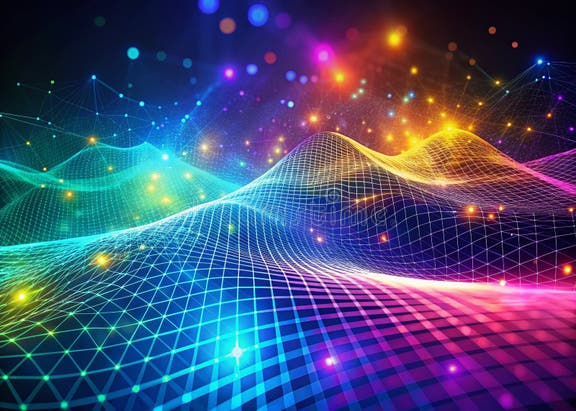 Dynamic Data Visualization Exploring Abstract Wavy Color Grids in ...