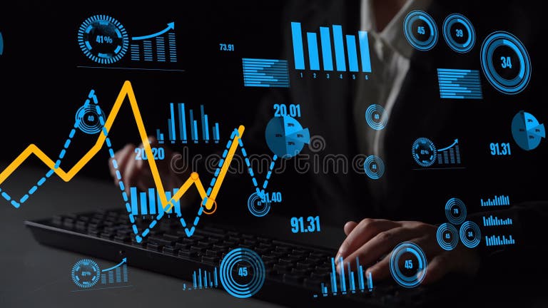 Dynamic Data Visualization with Graphs, Charts, and Metrics Showcasing ...