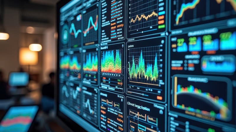 Dynamic Data Visualization Interactive Charts Graphs Computer Screens Stock Photos - Free ...