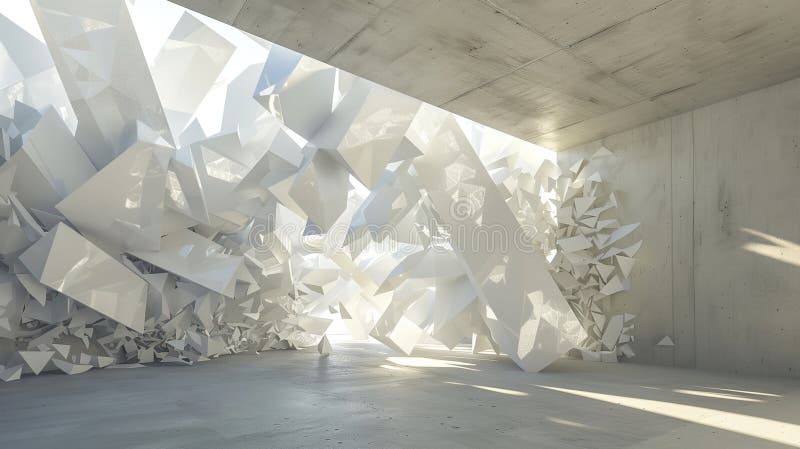 Dynamic Deconstruction, Exploding Wall Reveals Central Void. Generative ...