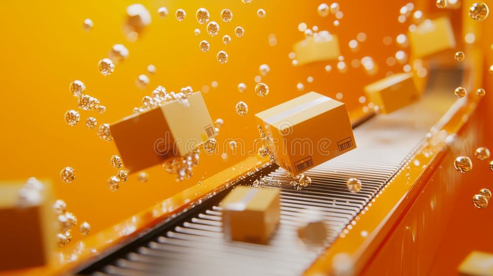 Dynamic Delivery Process with Packages Moving on a Conveyor in a ...