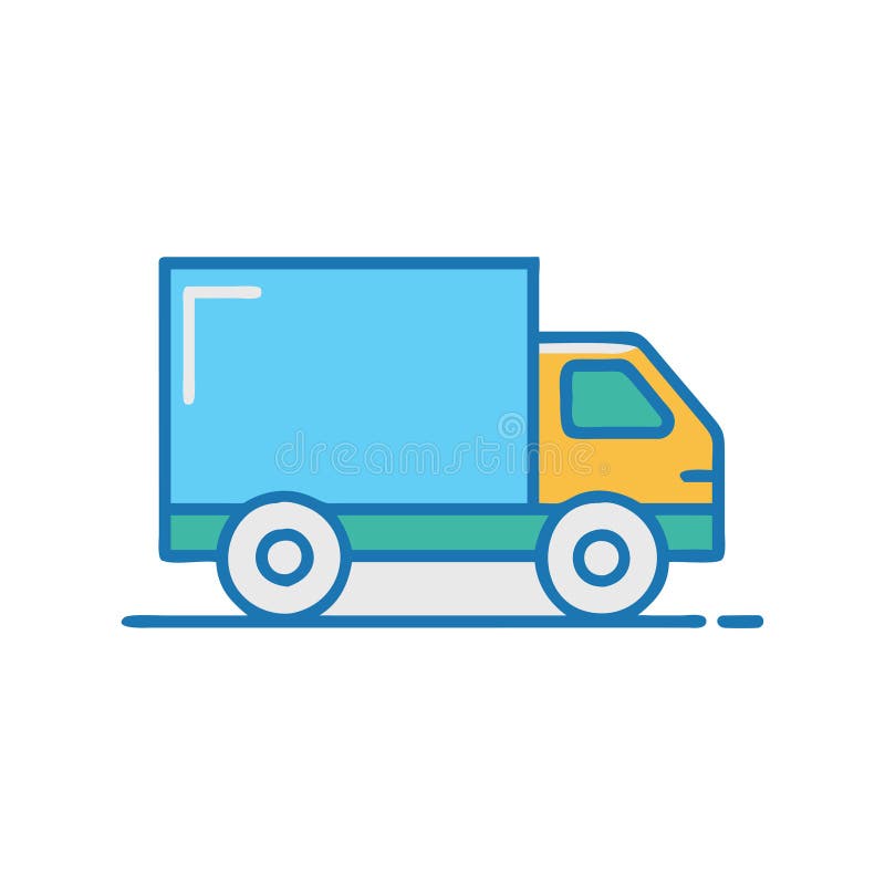 Dynamic Delivery Van Icon for Logistics Solutions Stock Illustration ...