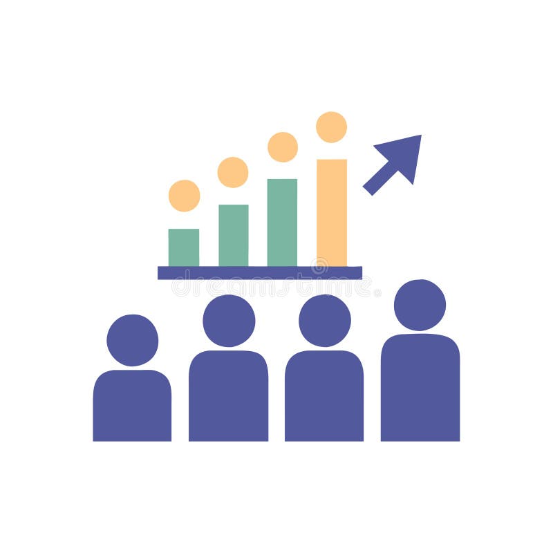 Dynamic Demographics Symbol Illustration Stock Illustration ...