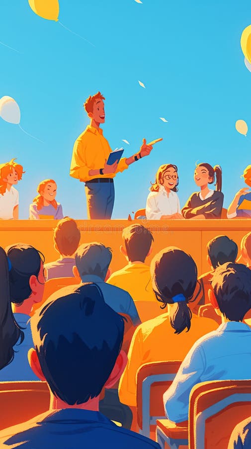 Dynamic Depiction of a Professor Engaging Students during a Lecture ...