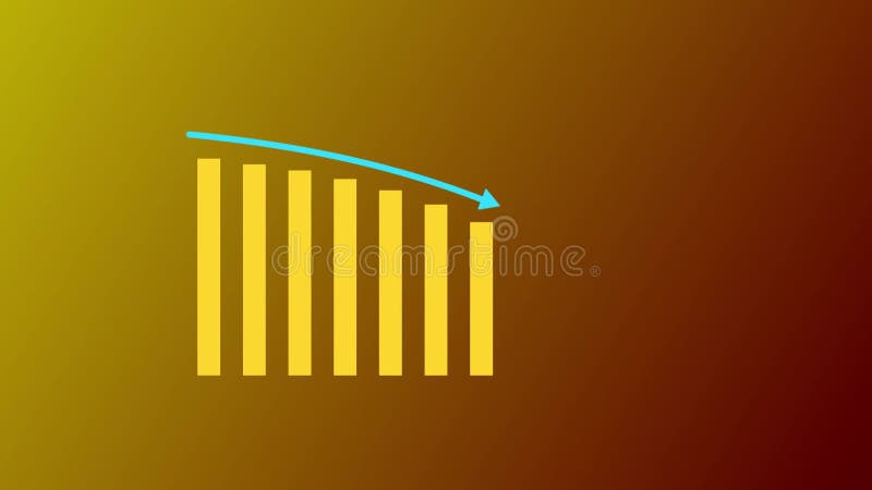 Dynamic Descending Graph Chart Animation Stock Video - Video of ...