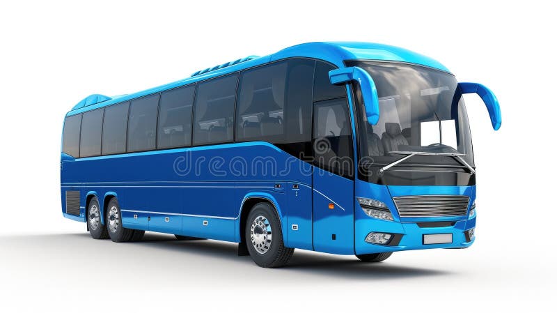 Dynamic Design of Blue Travel Bus. Stock Illustration - Illustration of ...
