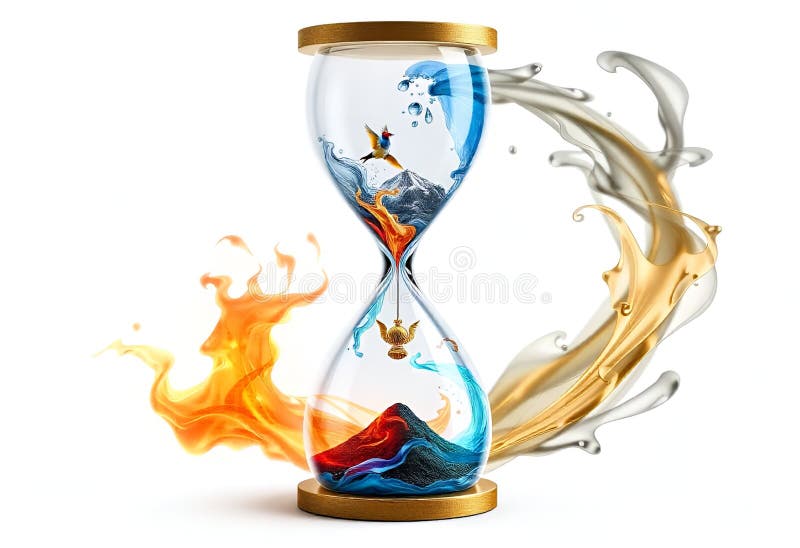 Dynamic Design of the Four Elements in a Mesmerizing Hourglass Stock ...